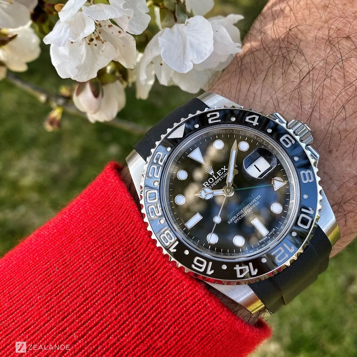 Rubber Strap for Rolex® GMT (6 digits) For Deployant Buckle - ZEALANDE