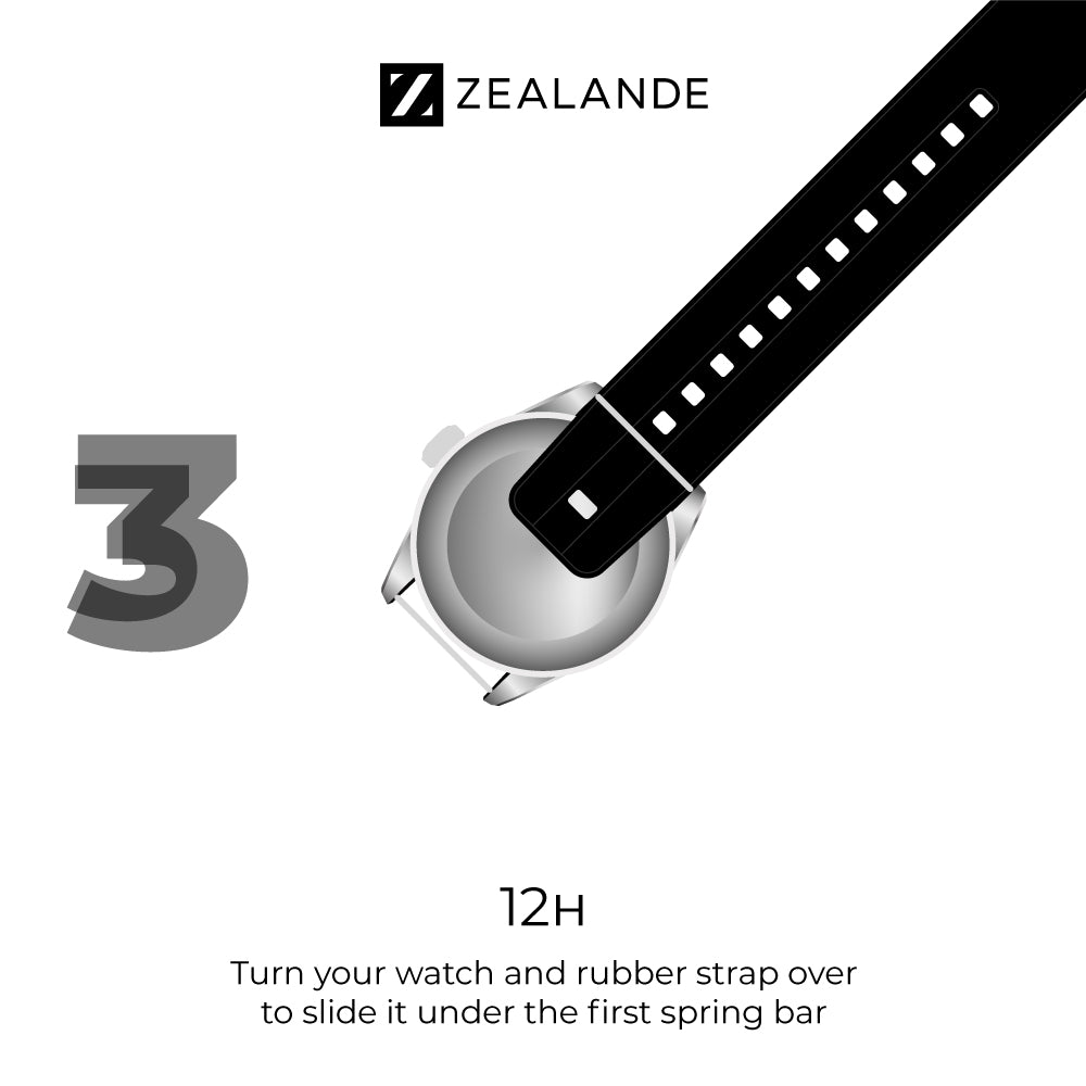 22MM SINGLE PASS RUBBER STRAP FOR TUDOR® PELAGOS FXD BLUE DIAL – ZEALANDE
