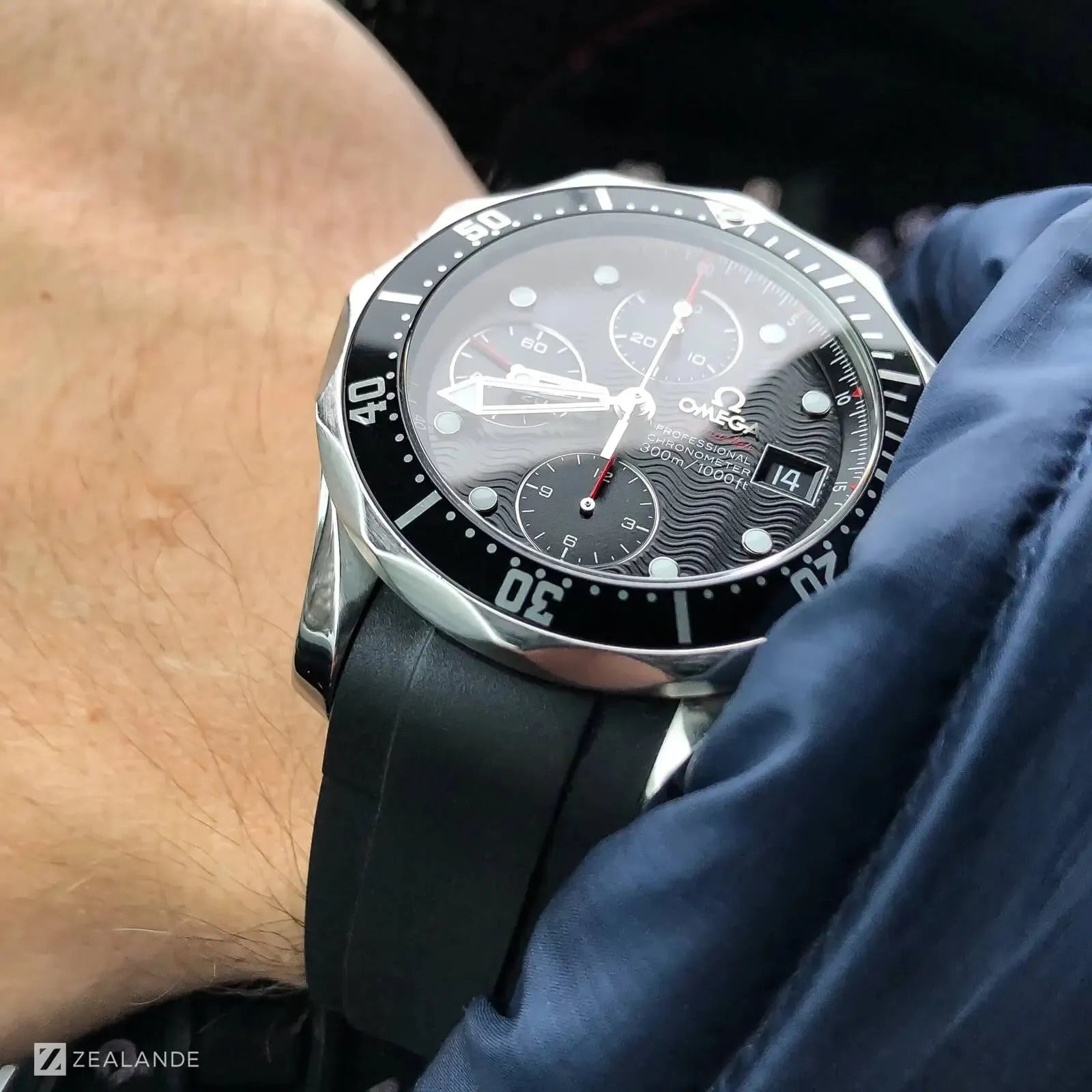 Rubber Strap Omega Seamaster Diver 300m Chronograph 41,5mm - ZEALANDE