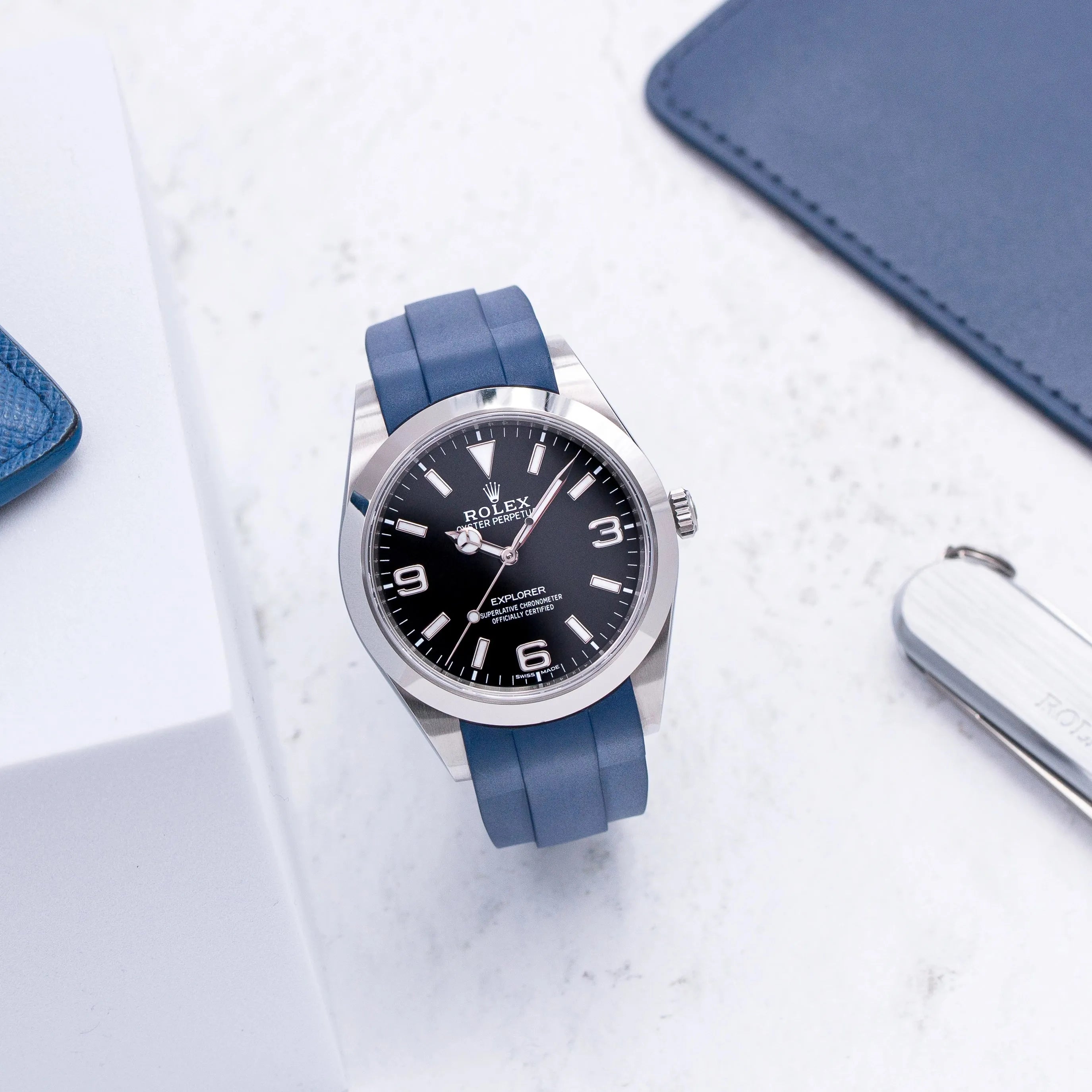 Rubber Strap for Rolex Explorer 1 39mm for Deployant Buckle - ZEALANDE