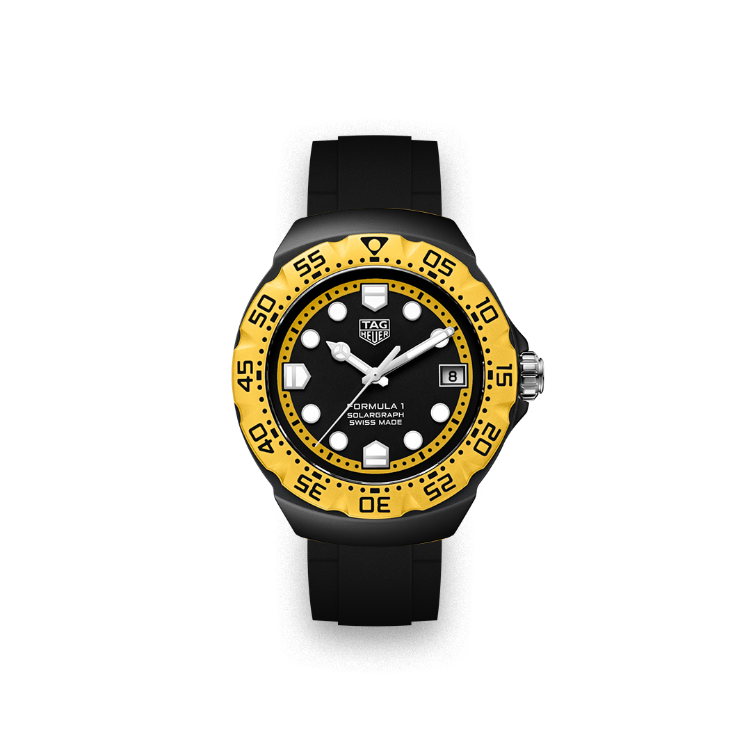 Straight Rubber Strap for Tag Heuer® Formula 1 Solargraph WBY1117 ...