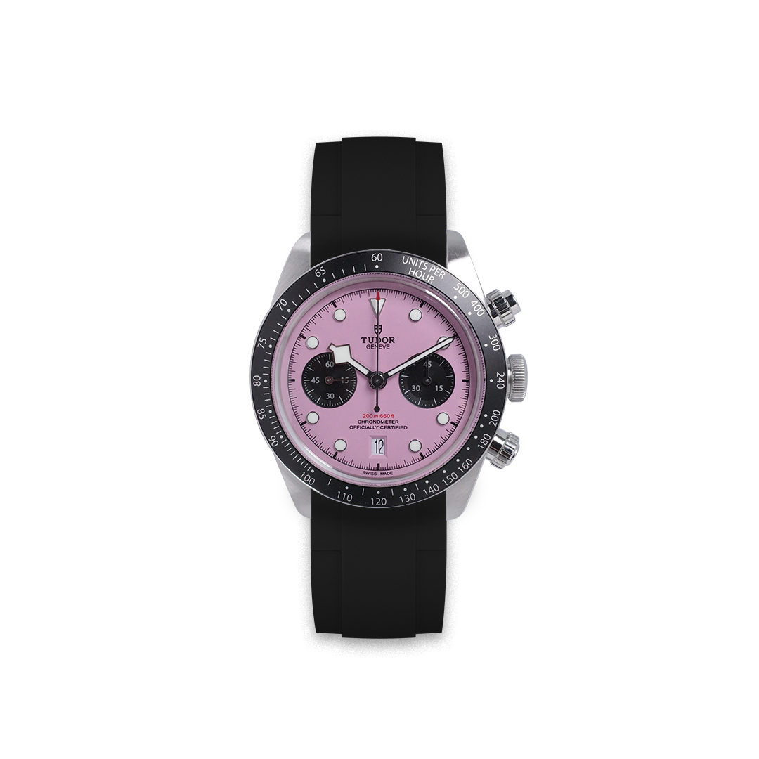 Rubber Strap for Tudor® Black Bay Chronograph Pink Dial - ZEALANDE
