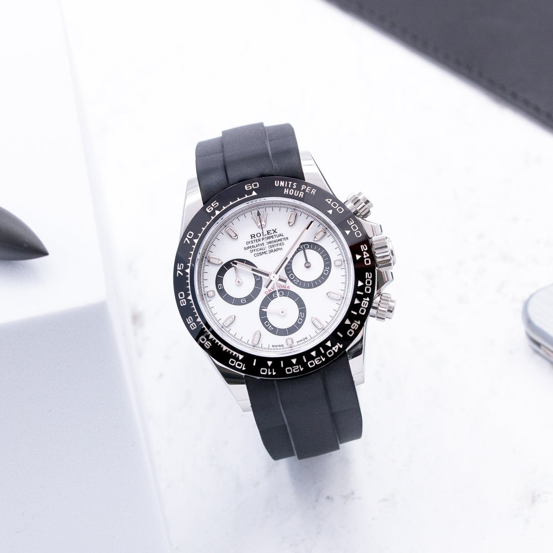 Rubber Strap for Rolex® Daytona 116520 For Deployant Buckle - ZEALANDE