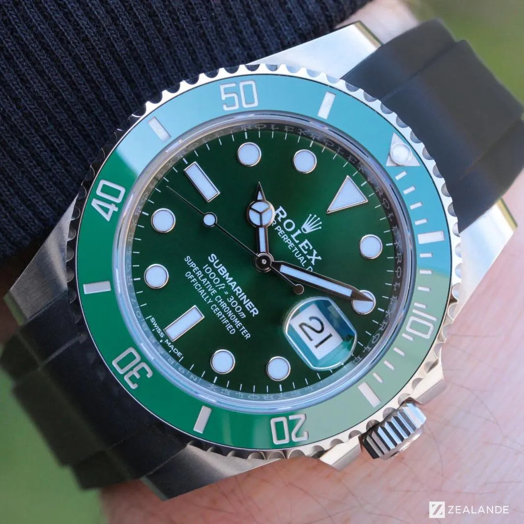 Rubber Strap Rolex Submariner with date "Hulk" (6 digits) - ZEALANDE